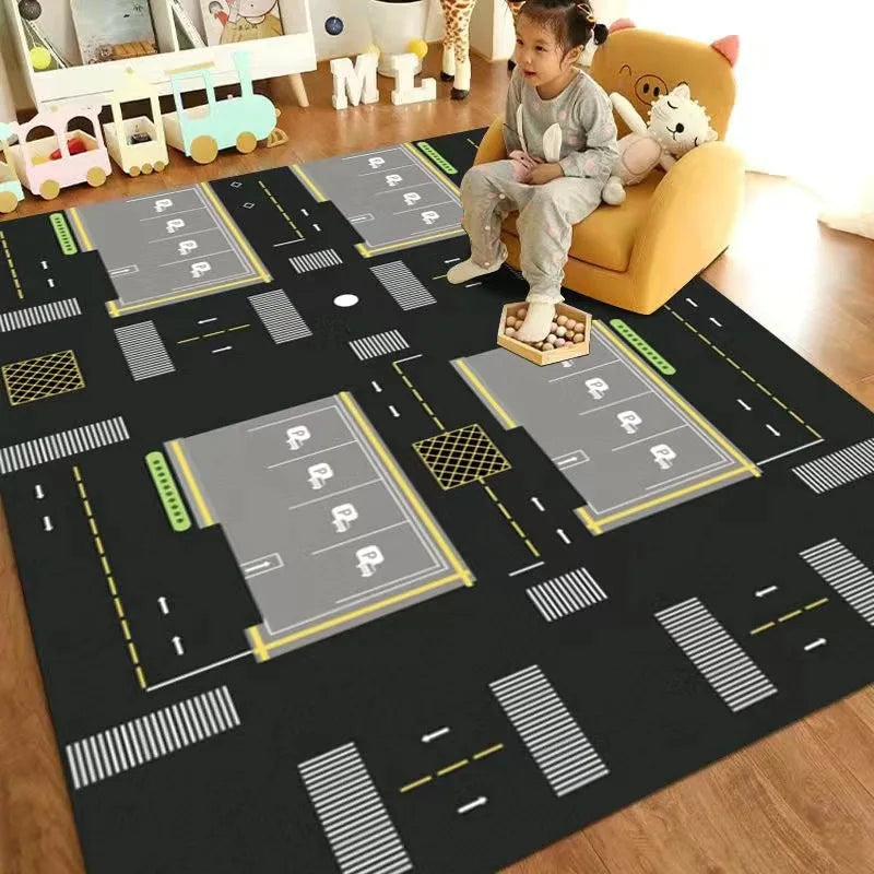 Interactive Road Map Kids Play Carpet - Bedroom & Playroom Fun ...